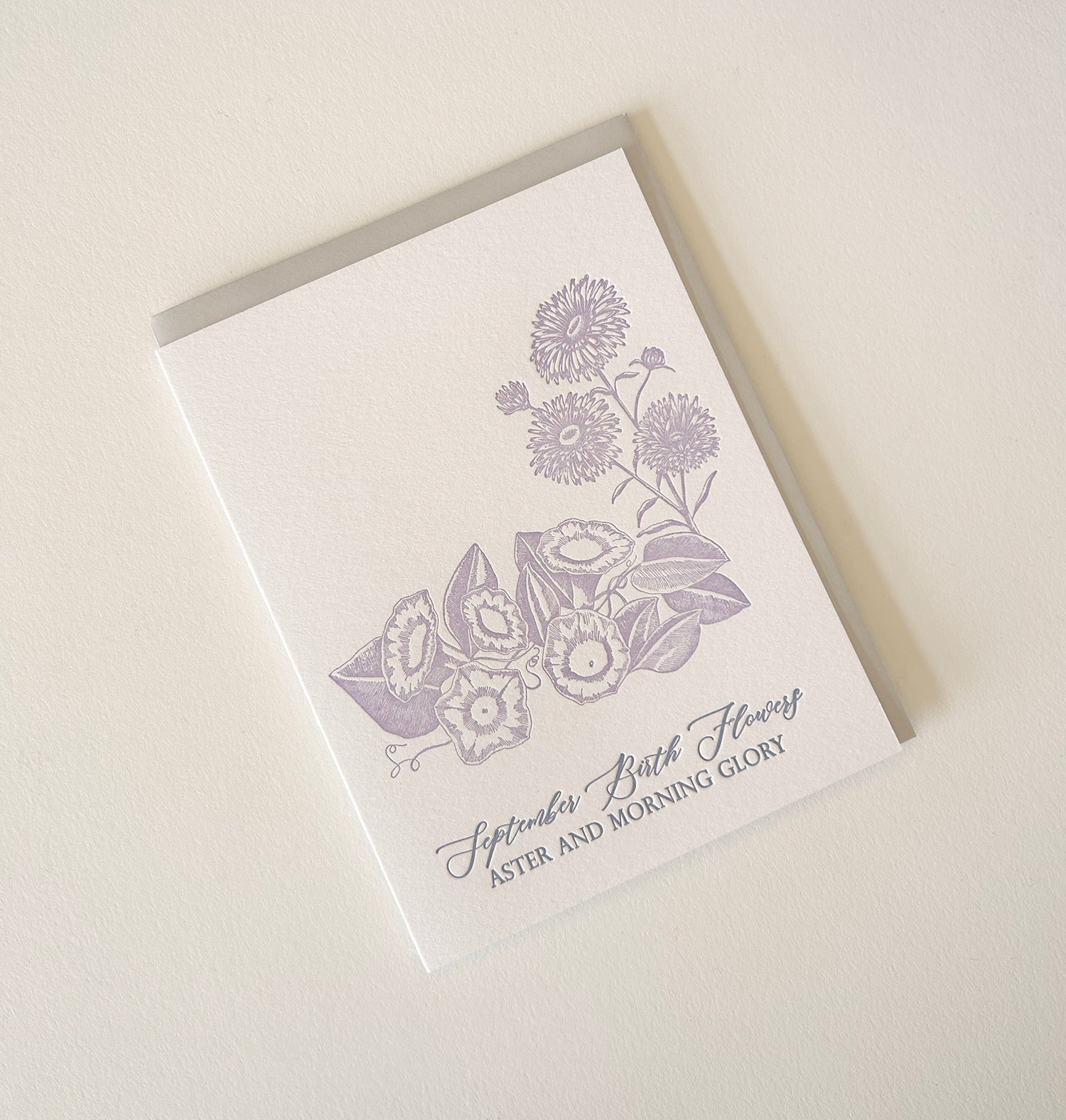 September Birth Flowers Letterpress Greeting Card | Birthday – Rust ...