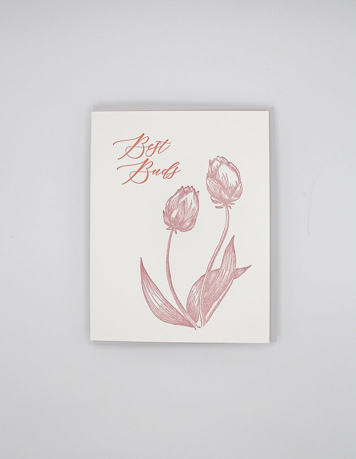 Best Buds Letterpress Greeting Card | Friendship – Rust Belt Love
