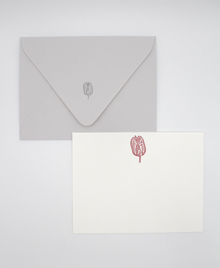 Tulip Flat Card Letterpress Floral Pack – Rust Belt Love